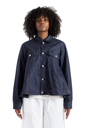 Comme Des Gar&ccedil;ons Womens Indigo Denim Jacket Blue