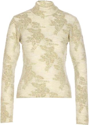 Ganni Rundhalspullover - Grün