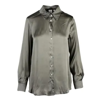 Marella Femme, Blouses et Chemises, Vert, Taille: 40 FR Chemise en satin Bunny