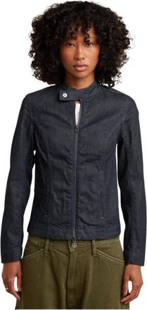 G-Star Femme, Vestes, Bleu, Taille: 38 FR Moto Slim Overshirt