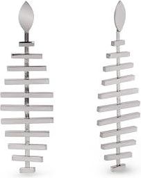 Singularu Boucles doreilles Pacific. Longues en Acier avec Finition Brillante. Fermoir Silicone. Bijoux pour Femme