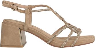 Alma En Pena Alma EN Pena, Femme, Chaussures, Beige, Taille: 37 EU Sandale &agrave; Talons Mi-Hauts Multi-Brides