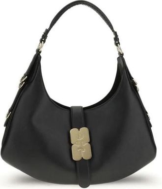 Ganni Femme, Sacs, Noir, Taille: ONE Size Bos Taurus Shoulder Bag