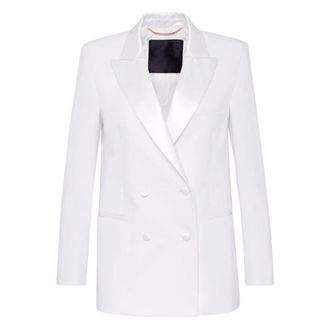 Philipp Plein Boxy Blazer - - Jackets - Damen - Wei&szlig; - M