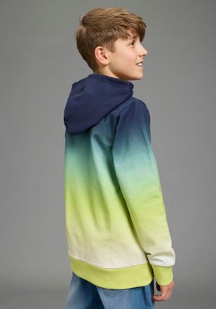 Kangaroos Kapuzensweatshirt Kapuzenweatshirt mit Batik-Optik f&uuml;r Jungen, mit Kapuze, mit Batikmuster, aus Baumwolle