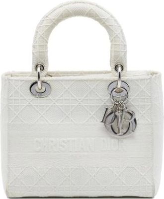 Dior Pre-owned Toile sacs-dior - Femme - Pre-owned - Blanc - Taille: ONE Size