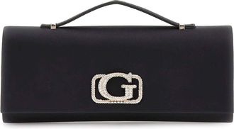 Guess Umh&auml;ngetasche Handtasche Zalina Top Handle Clutch Black schwarz