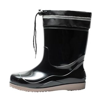 Generic Bottes de pluie pour homme - Imperm&eacute;ables - Bottes de jardin en caoutchouc mi-mollet &agrave; enfiler pour le travail en plein air - Bottes l&eacute;g&egrave;res et antid&eacute;