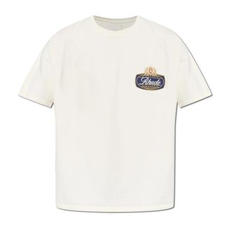 Rhude Safari Crest T-Shirt - - Tops - Herren - Beige - S