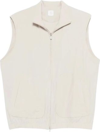 Eleventy Homme, Vestes, Beige, Taille: S Gilet Full Zip Collo in Piedi