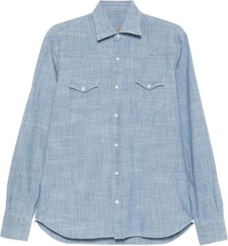 Barba Homme, Chemises, Bleu, Taille: 3XL Casual Chemises