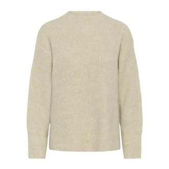 Kaffe KAelina Pullover mit Rundhalsausschnitt - - Knitwear - Damen - Beige - S