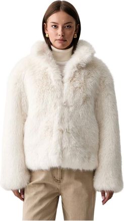 Silvian Heach Femme, Vestes, Blanc, Taille: 44 FR Veste en fausse fourrure
