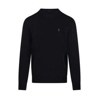 Ralph Lauren Pima Baumwollpullover mit Rundhalsausschnitt - - Knitwear - Herren - Schwarzk - S