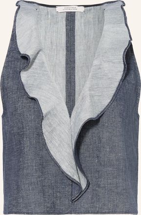 Dorothee Schumacher Dorothee Schumacher Blusentop Fluid Denim Mit Leinen blau