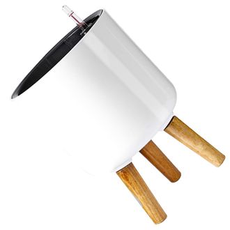 Hemobllo Selbstbew&auml;ssernder Blumentopf Bein st&auml;nder Automatisches Wasserspeicher System Kompakter Wei&szlig;er Pflanztopf aus Kunststoff f&uuml;r Zimmerpflanzen Balkon un