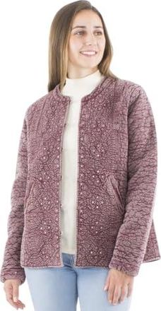 Coline Veste matelass&eacute;e avec broderies et miroirs - Couleur : Bordeaux - Taille : XL