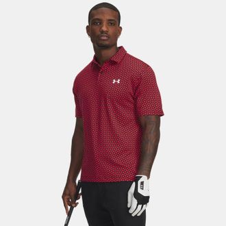 Under Armour Tee To Green Printed Polo für Herren Racer Rot / Schwarz / Weiß XXL