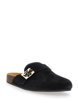 Tory Burch Womens Mule Slip-On Mellow Black Suede Bovine Leather