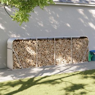 Festnight Kaminholzregal Aussen Brennholzregal Metall Holzregal Kaminholz Holzlager Outdoor Holzunterstand für Kaminholz Brennholzlager Innen Kaminholzunterstan