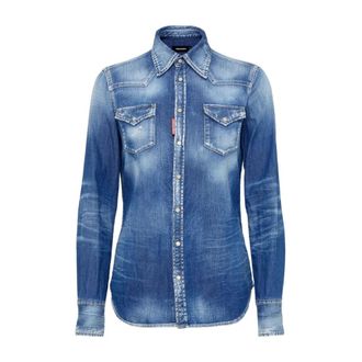 Dsquared2 Western Style Hemd - - Blouses & Shirts - Damen - Blau - XS