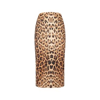 Roberto Cavalli Bleistiftrock mit Jaguarhautmuster - - Skirts - Damen - Braun - XS