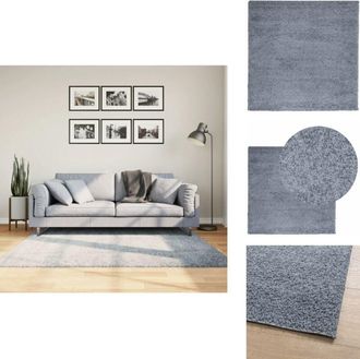 vidaXL Vidaxl - Teppich Shaggy Hochflor Modern Blau 160x160 cm - Shaggy Teppich - Blau - Hochflor - Wohnzimmer Teppich - Flur Teppich