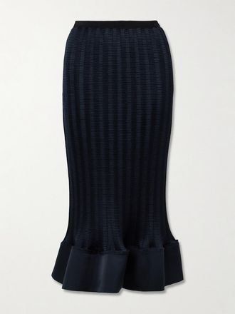 SIMKHAI Hollis Midirock Aus Gerafftem Satin - Schwarz