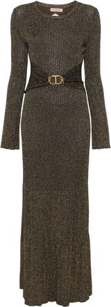 Twin-Set Langes Strickkleid - Schwarz