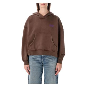 American Vintage Plizzy Hoodie - - Sweatshirts & Hoodies - Damen - Braun - S