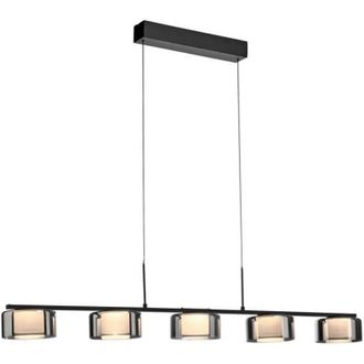 Paul Neuhaus Lampe suspendue 5 lumi&egrave;res Rika noir - 2116-18