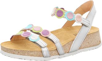 Think Damen Koak Nachhaltige Riemchen Sandale, Silver Kombi 9000, 39 EU