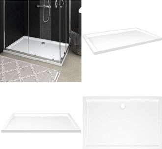 vidaXL Duschtasse abs Rechteckig Wei&szlig; 80x120 cm - Duschwanne - Duschwannen - Home & Living - Wei&szlig;