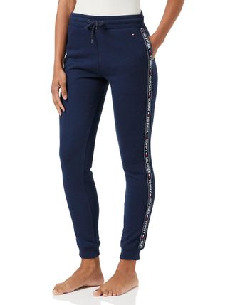Tommy Hilfiger Damen Jogginghose Sweatpants Lang, Blau (Navy Blazer), XS