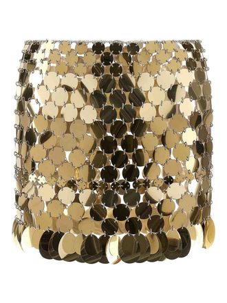 Paco Rabanne Jupe Midi - Or