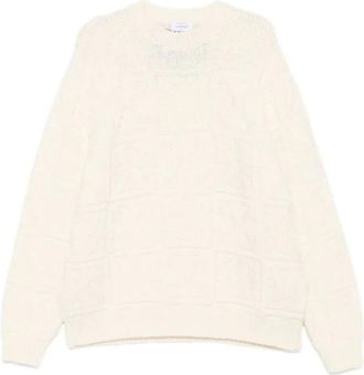 Off-white Homme, Pulls, Beige, Taille: M Pull en maille à col rond