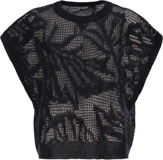 Brunello Cucinelli Femme, Pulls, Noir, Taille: 36 FR Pulls &agrave; col rond