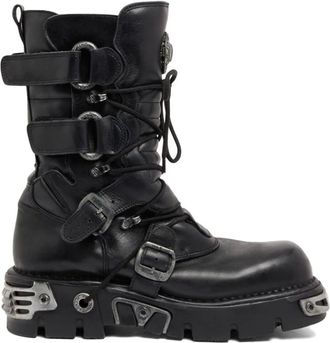 Paco Rabanne Femme, Chaussures, Noir, Taille: 37 EU Chaussures Noires en Cuir &agrave; Semelle &Eacute;paisse