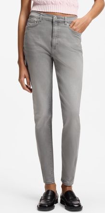 HUGO BOSS Skinny-fit-Jeans HUGO Malu, Damen, Gr. 29, L&auml;nge 32, grau (dunkelgrau 026), Jeans, Obermaterial: 98% Baumwolle, 2% Elasthan, Basic, schmal lang, Jeans
