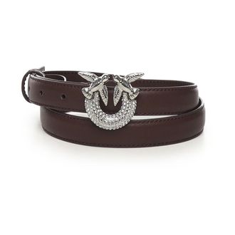 Pinko Pinko, Femme, Accessoires, Rouge, Taille: L Love Birds Diamond Cut Belt