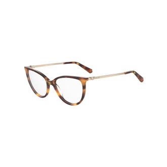 Love Moschino Femme, Accessoires, Brun, Taille: ONE Size Lunettes à Monture en Acétate Marron