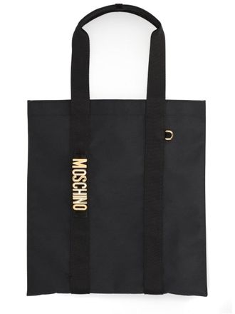 Moschino Womens Carry Me Bag Black Leather Handbags Hand