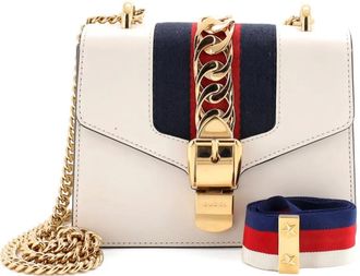 Gucci Sylvie Chain Shoulder Bag Leather Mini crossbody bag - Tons neutres