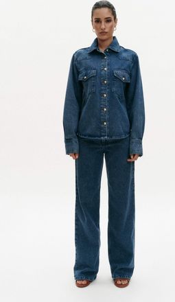 Benu Damen Langarm Jeanshemd