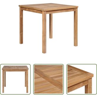 vidaXL Teakholz Tisch - Gartentisch 80x80x77 cm Massivholz Teak