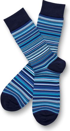 CHARLES TYRWHITT Bunte Socken mit Streifen - Kobaltblau