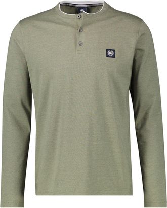 Lerros Herren Serafino Shirt, Regular Fit, (2584901), Größe:3XL, Farbe:Nordic Olive (661)