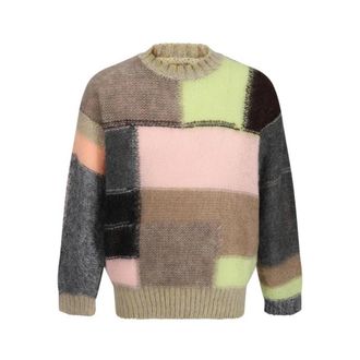 Magliano Geometrischer Mohair Pullover - - Knitwear - Herren - Mehrfarbig - S