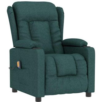 vidaXL Massagesessel Dunkelgr&uuml;n Stoff vidaXL