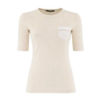 Fabiana Filippi Femme, Tops, Jaune, Taille: 40 FR T-shirt ras du cou